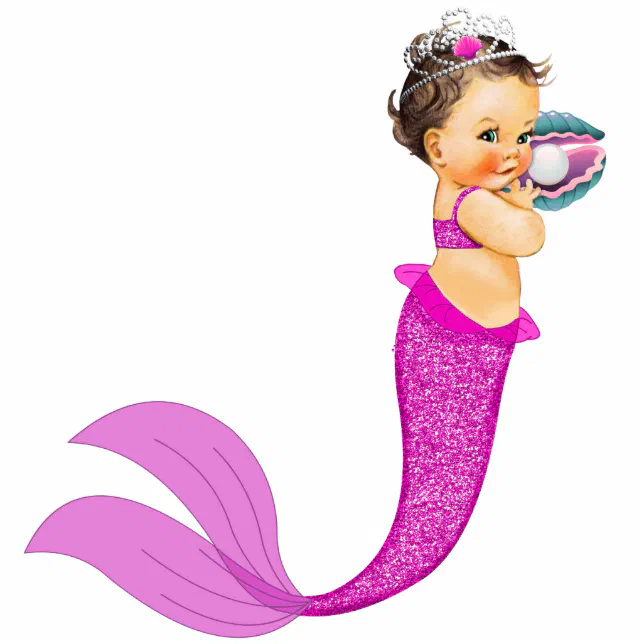 Pink Mermaid Baby Girl Statuette | Zazzle