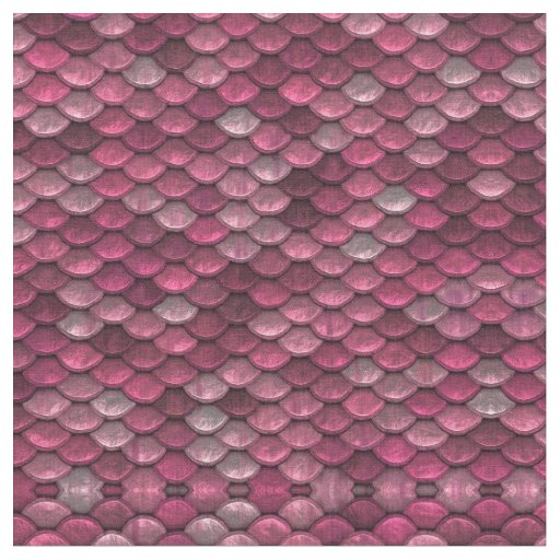 Pink Metallic Scales Texture Fabric | Zazzle