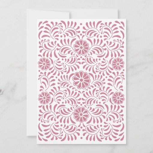 Pink Mexican Talavera wedding invitation | Zazzle