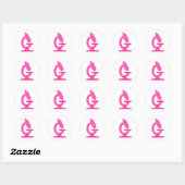 Pink Microscope Science Classic Round Sticker | Zazzle