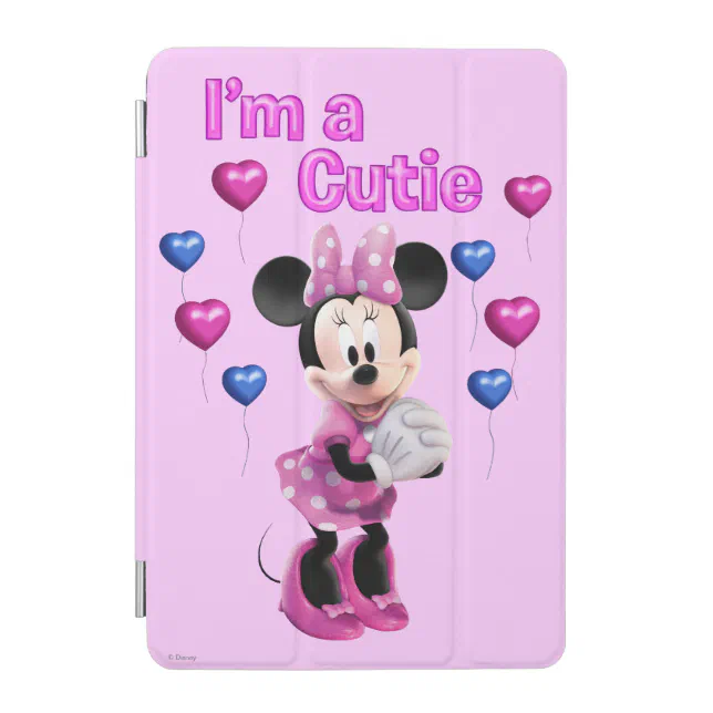 Pink Minnie | Cutie with Hearts iPad Mini Cover | Zazzle