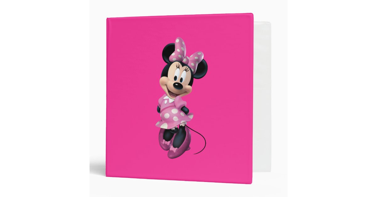Pink Minnie | Hands Behind Back Binder | Zazzle