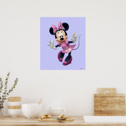 Pink Minnie | Hands Out Poster | Zazzle