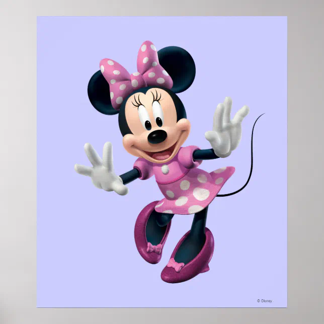 Pink Minnie | Hands Out Poster | Zazzle