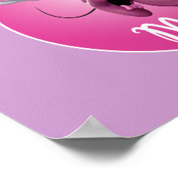 Pink Minnie | Mickey Head Icon Poster | Zazzle