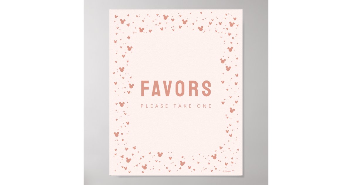 Pink Minnie Mouse Confetti Baby Shower Poster | Zazzle
