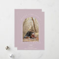 Pink Modern Arch Frame Holiday Photo Card | Zazzle