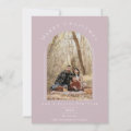 Pink Modern Arch Frame Holiday Photo Card | Zazzle
