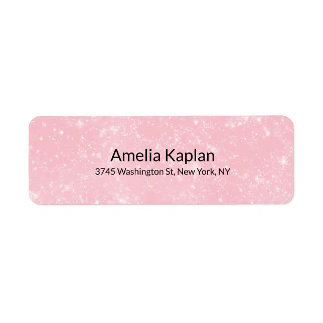 Pink Modern Plain Minimalist Professional Label | Zazzle