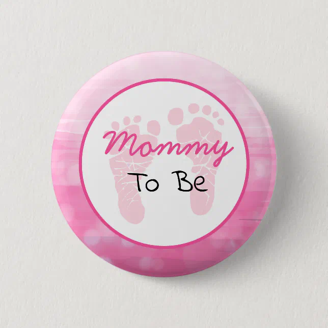 Pink Mom to Be Baby Shower Button | Zazzle