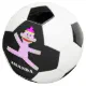 Pink monkey personalized soccer ball | Zazzle