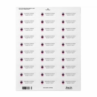 Pink Monster Cute Return Address Label | Zazzle