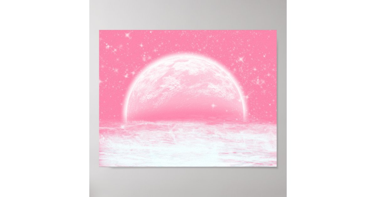 Pink Moon Poster | Zazzle