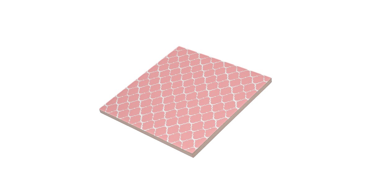 Pink Moroccan Style Ceramic Tile | Zazzle