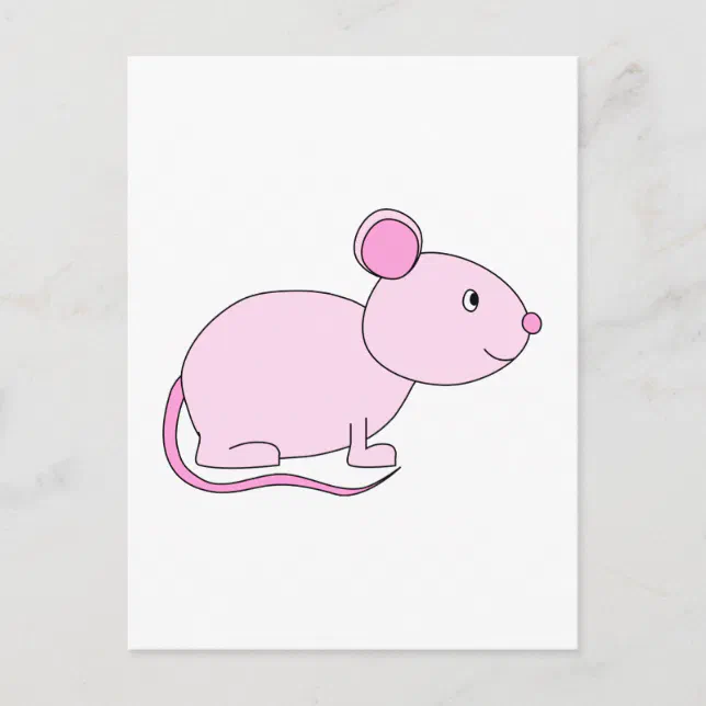 Pink Mouse. Postcard | Zazzle