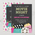 PINK MOVIE NIGHT PARTY INVITATION | Zazzle
