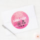Pink Music Festival Thank You Classic Round Sticker | Zazzle