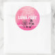 Pink Music Festival Thank You Classic Round Sticker | Zazzle