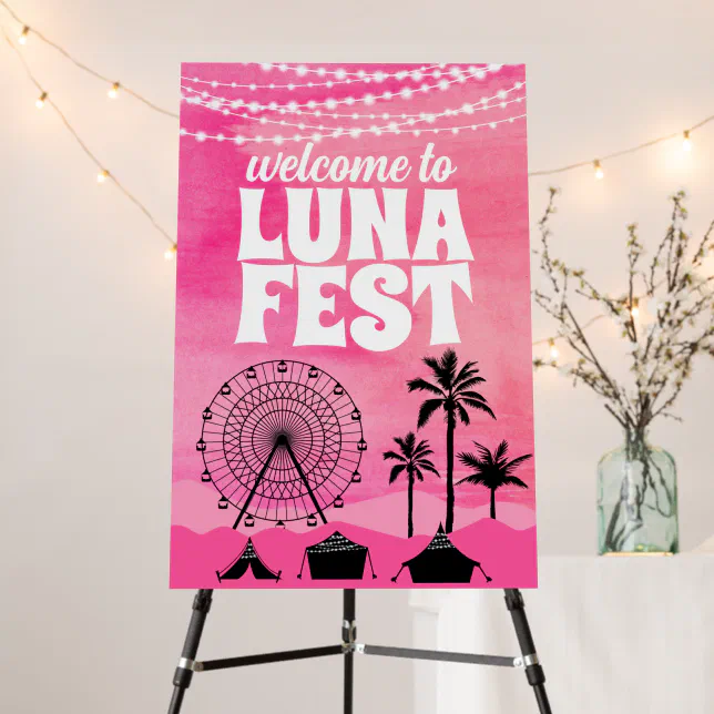 Pink Music Festival Welcome Sign | Zazzle