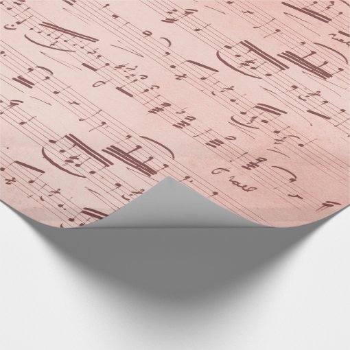 Pink Musical Notes Wrapping Paper | Zazzle