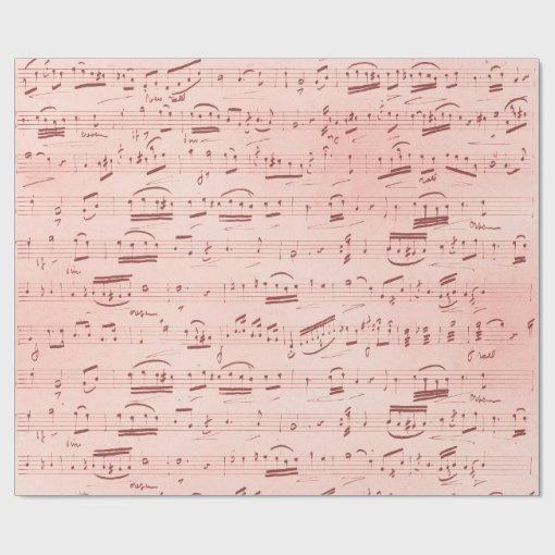 Pink Musical Notes Wrapping Paper | Zazzle