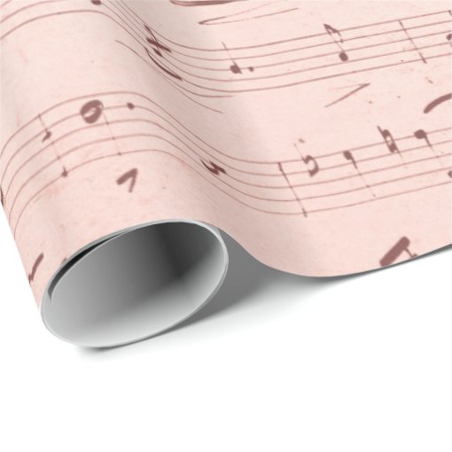 Pink Musical Notes Wrapping Paper | Zazzle