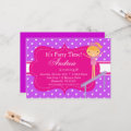 Pink n Purple polka dot Birthday Party Invitation | Zazzle