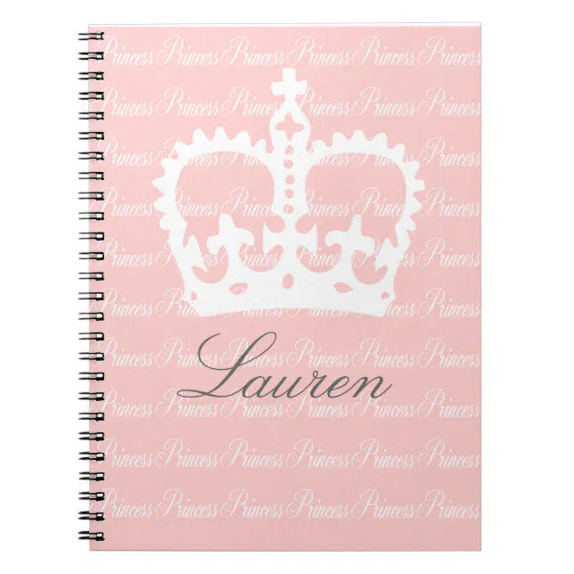 Pink-n-White Princess Notebook | Zazzle
