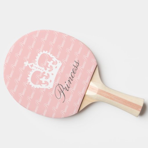 Pink-n-White Princess Ping Pong Paddle | Zazzle