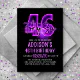 Pink Neon 46th Birthday Invitation | Zazzle