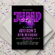 Pink Neon Jump Party Birthday Invitation | Zazzle