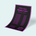 Pink Neon Light Lips Price List Black Flyer | Zazzle