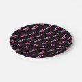 Pink Neon Lightning Bolt Pattern Paper Plates | Zazzle