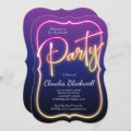 Pink Neon Party Invitation | Zazzle