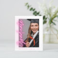 Pink Neon Photo High School Cheap Graduation | Zazzle