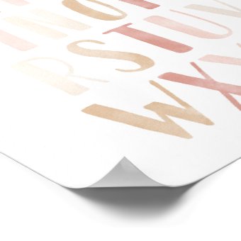 Pink Neutral Alphabet ABC Girl Nursery Decor | Zazzle