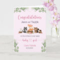 Pink New Baby Girl Personalized Congratulations Card | Zazzle