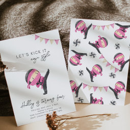 Pink Ninja Birthday Invitation | Ninja Party | Zazzle
