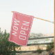 PINK NOW OPEN SIGN FLAG | Zazzle
