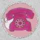 Pink Old Fashioned Retro Rotary Phone Telephone Patch | Zazzle