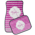 Pink Ombre Chevron Monogram Car Floor Mats | Zazzle