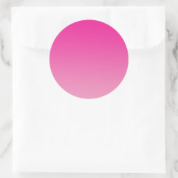 Pink Ombre Classic Round Sticker | Zazzle