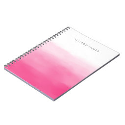 Pink Ombre Notebook | Zazzle