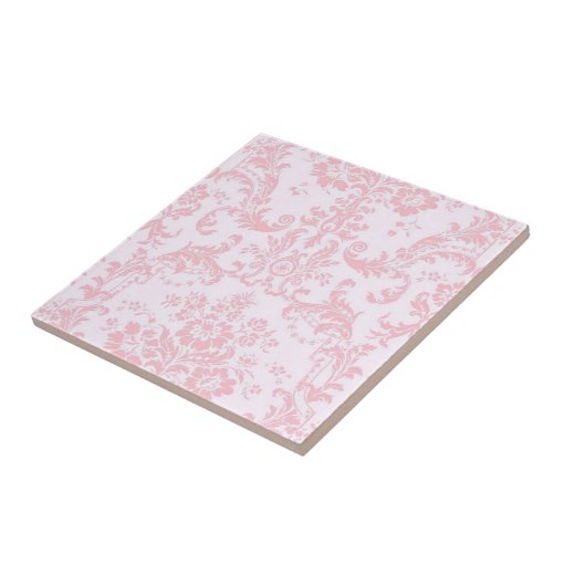 Pink on Pink Fancy Elegant Vintage Ceramic Tile | Zazzle