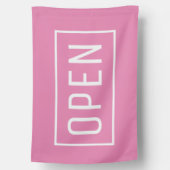 PINK OPEN SIGN FLAG | Zazzle