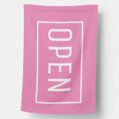 PINK OPEN SIGN FLAG | Zazzle