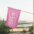 PINK OPEN SIGN FLAG | Zazzle
