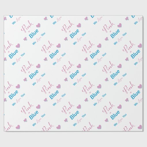 Pink or Blue Wrapping Paper | Zazzle