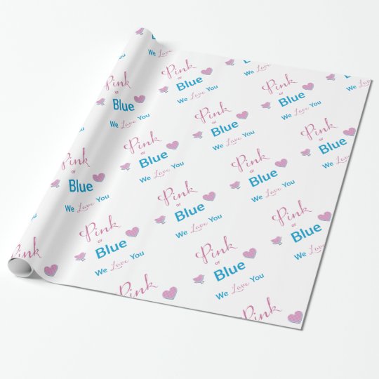 Pink or Blue Wrapping Paper | Zazzle.com