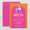 Pink Orange Disco Bride Era Bridal Shower Invitation | Zazzle